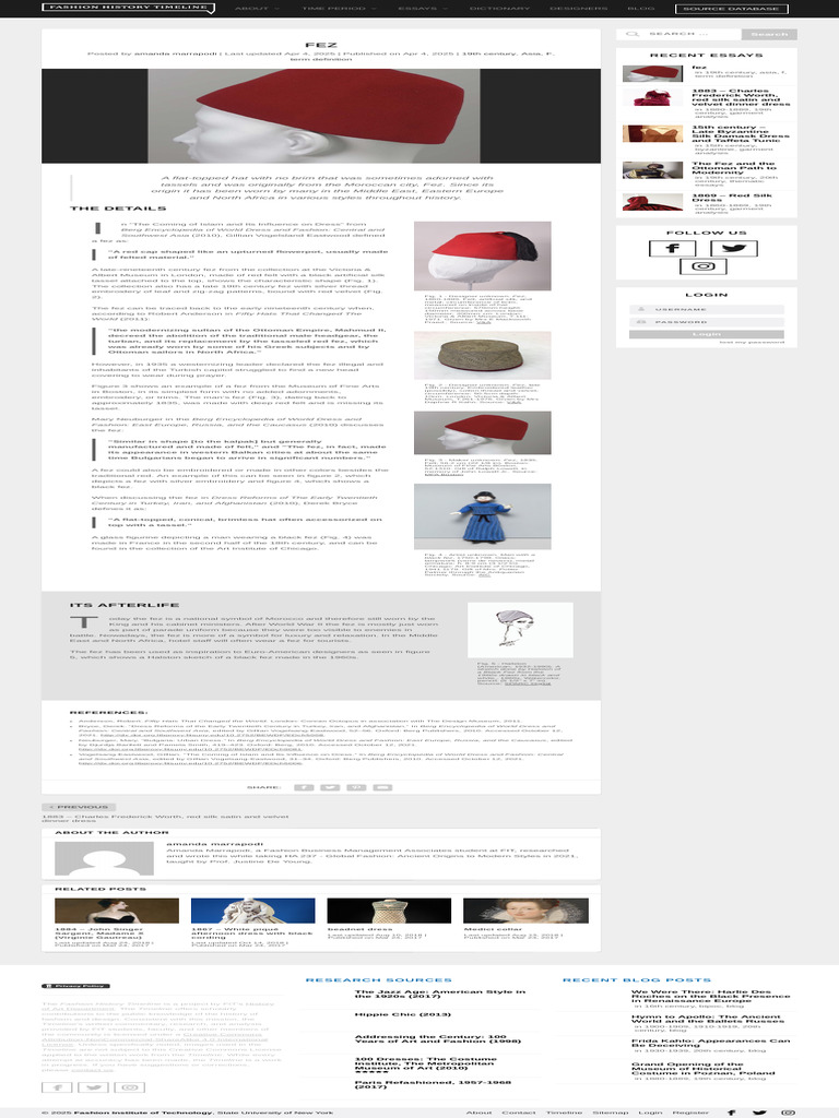 History and Significance of the Fez | PDF | Clothing | Fashion