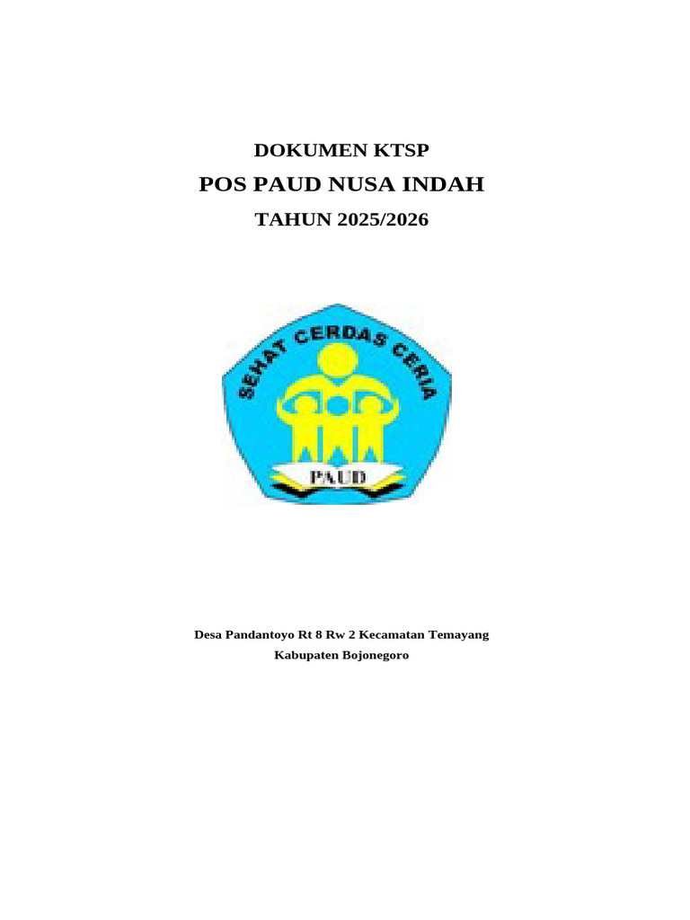 KTSP Pos Paud Melati Gris | PDF
