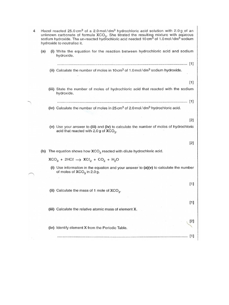 Mole Concept Chemistry | PDF