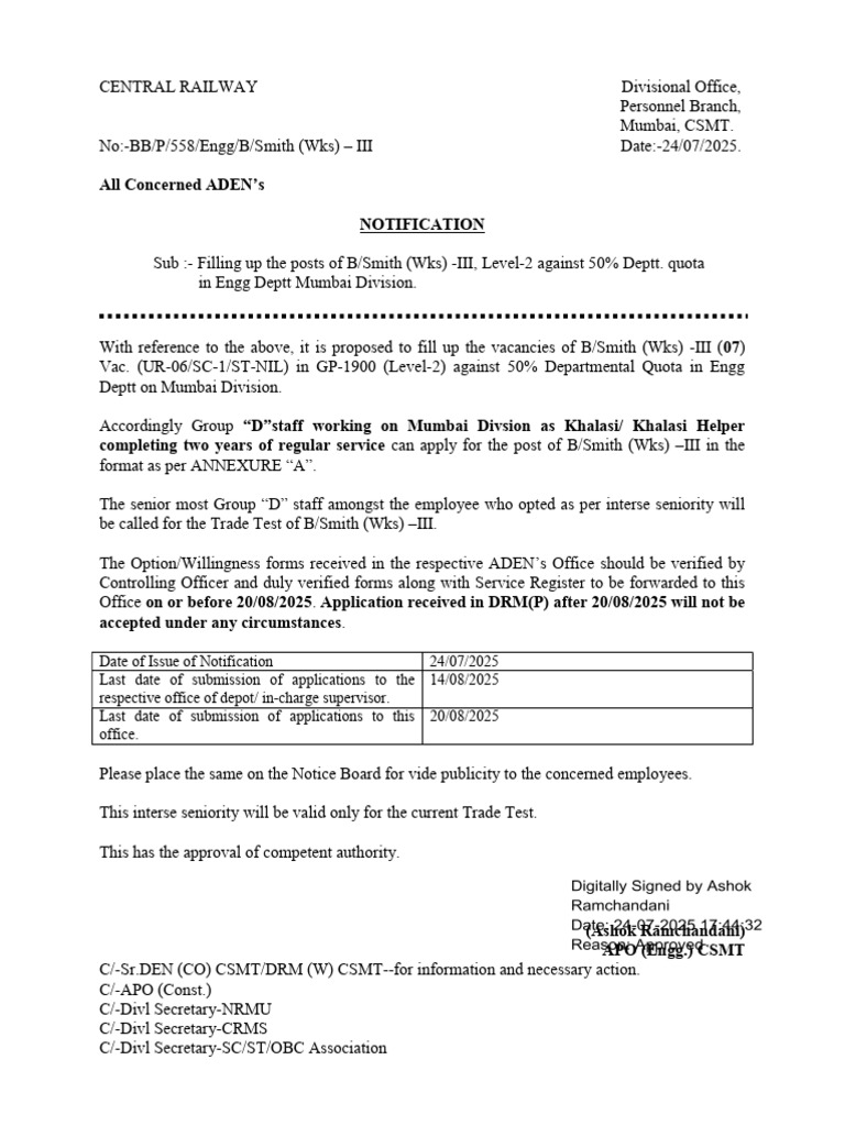 Bsmith Wks Notification 2025 | PDF | Chess Theory | Chess