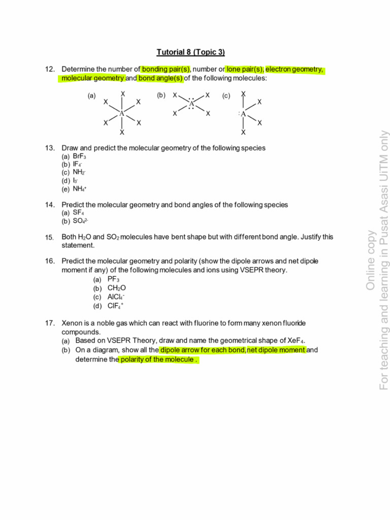 Tuto 8 (Topic 3) | PDF
