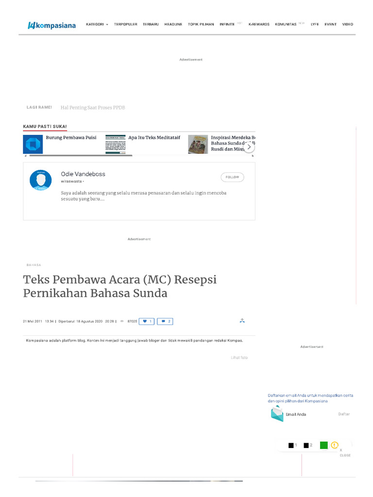 Naskah Teks MC | PDF