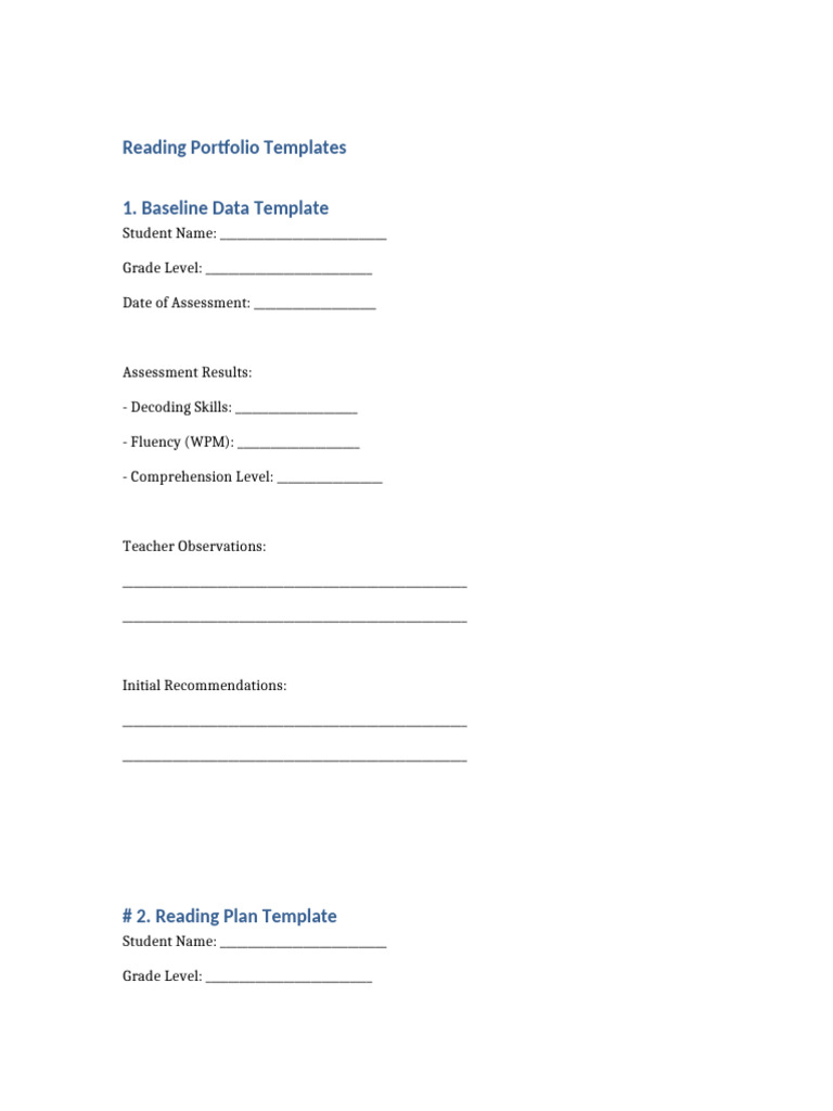 Reading Portfolio Templates | PDF | Learning Methods | Human Communication
