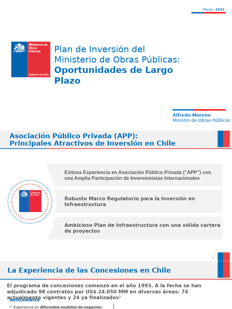 Plan Inversión-Ministerio Obras Publicas | PDF | Asociación público ...