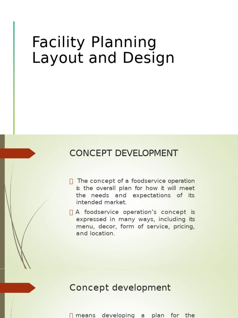 Facility Planning and Design | PDF | Restaurants | Menu