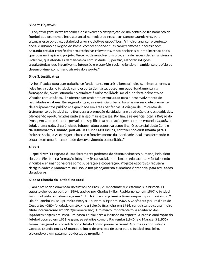 Roteiro Final | PDF | Futebol | Parques