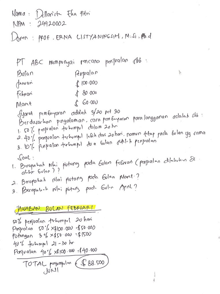 Dellarista Eka Fitri - 24420002 - Tugas Ke 2 Prof Erna | PDF