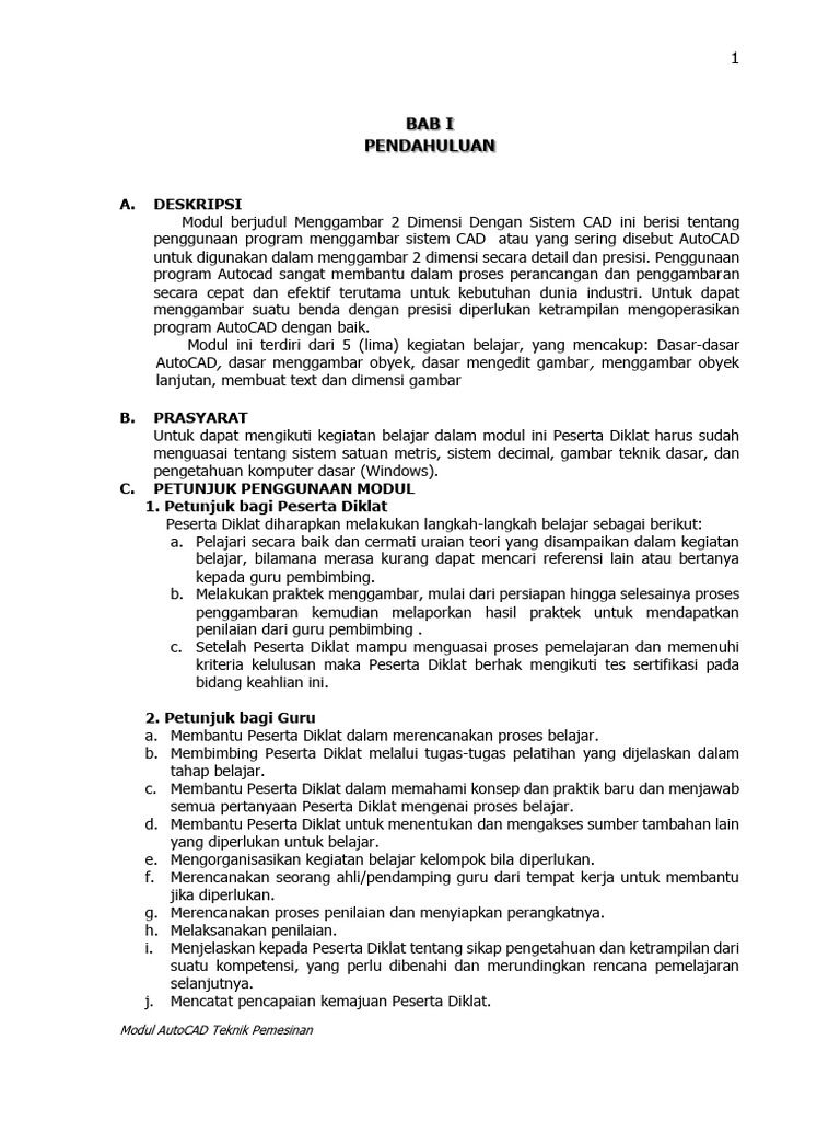Isi Modul Cad | PDF