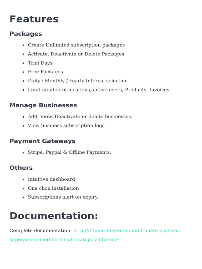Getting Started - Superadmin - SaaS Module For UltimatePOS | PDF