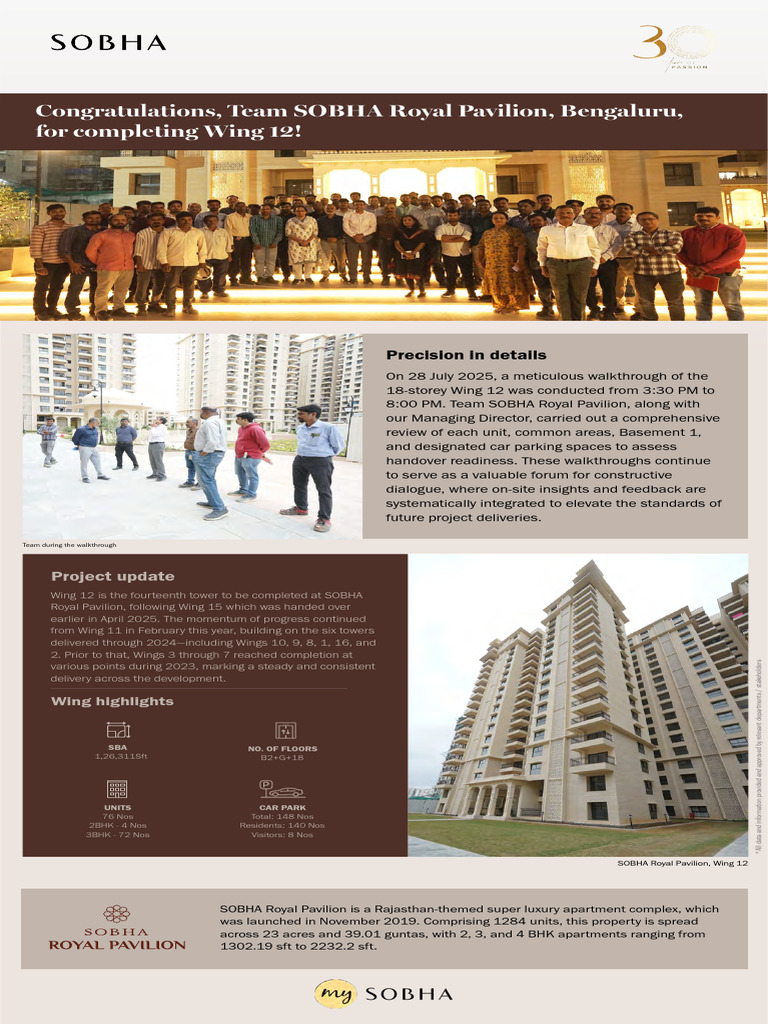 SOBHA Royal Pavilion, Wing 12, Bengaluru | PDF