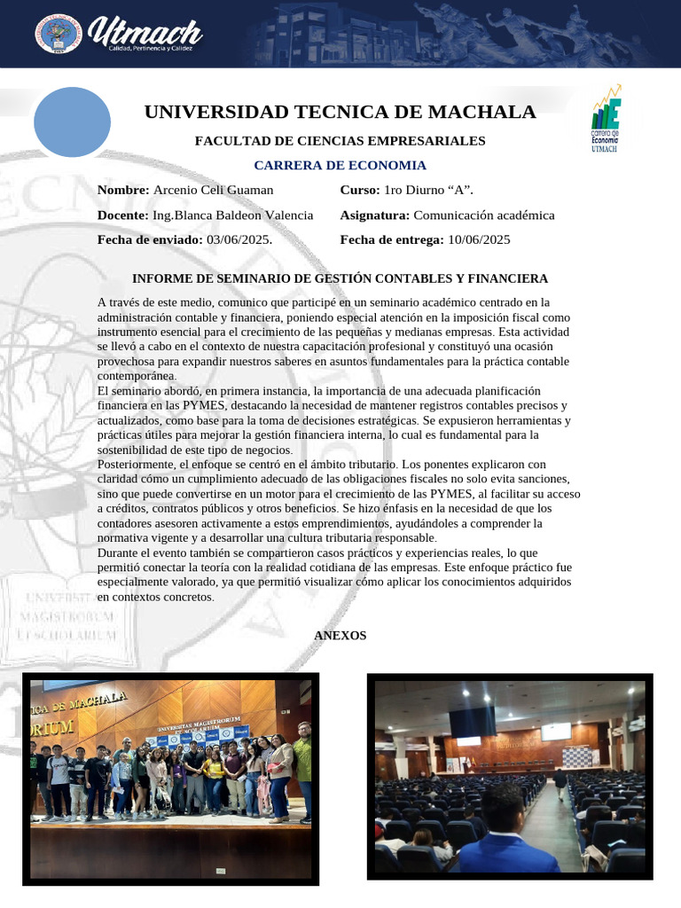 Informe de Charla | PDF