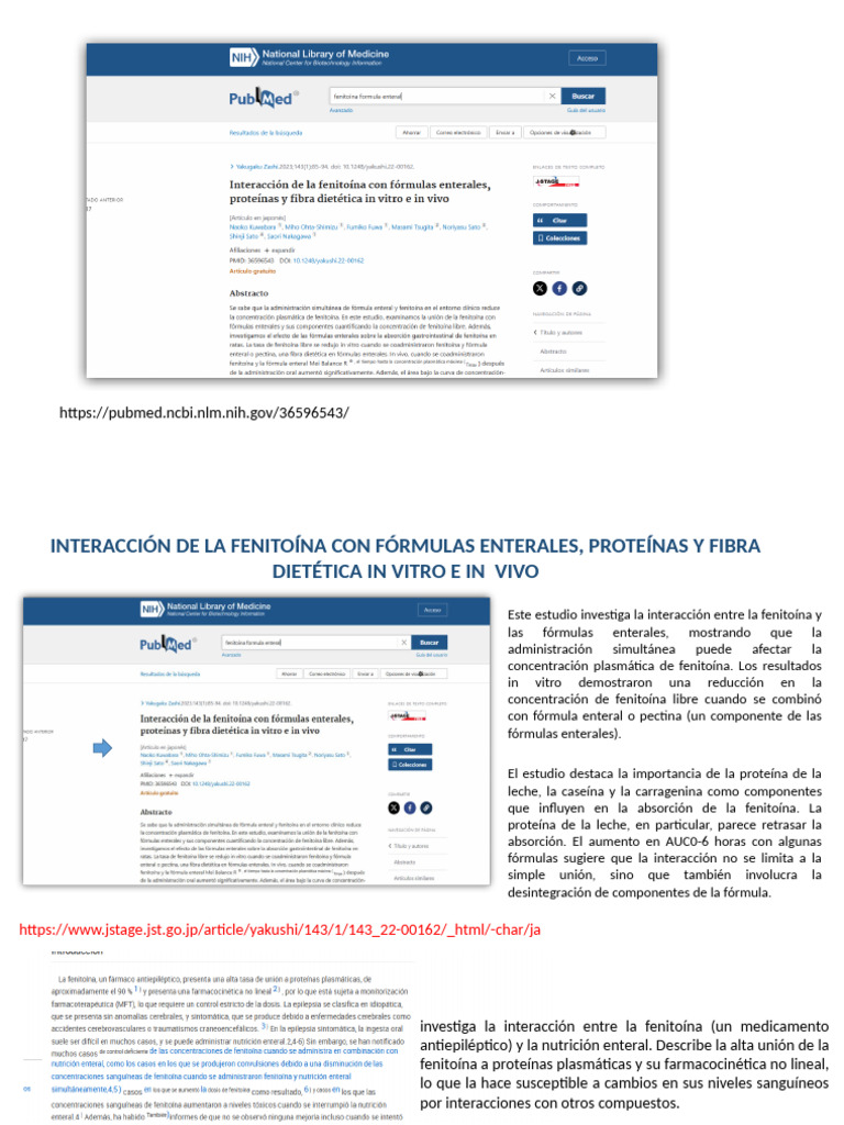 Interacciones de Fenitoína y Nutrición Enteral | PDF | Proteínas ...