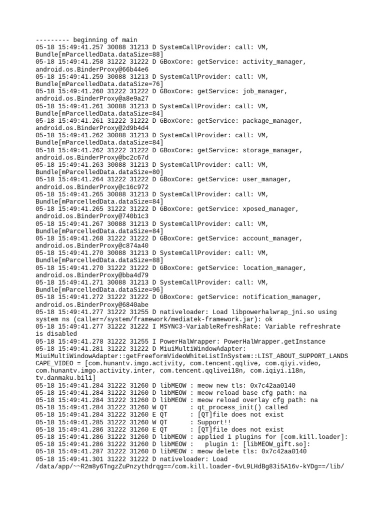 Com - Kill.loader Logcat | PDF | Java (Programming Language) | Software Development