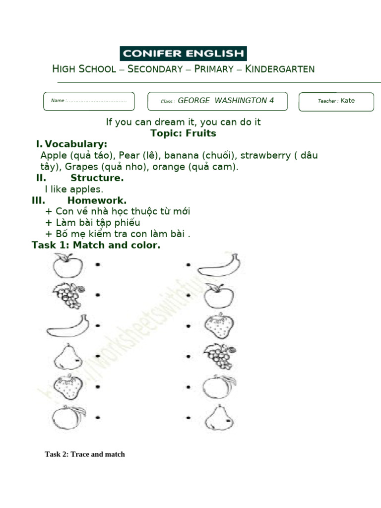 Topic Fruits | PDF