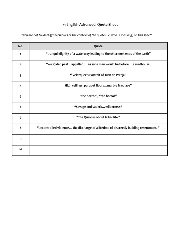 Quote Sheet | PDF