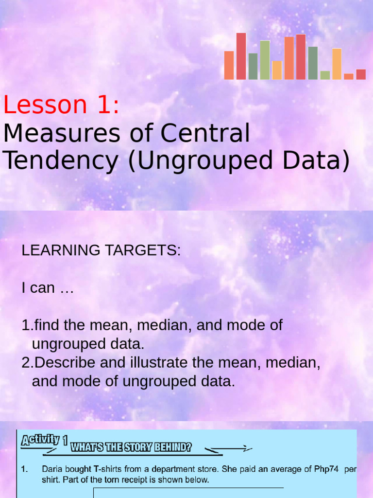 Central Tendency: Mean, Median, Mode Guide | PDF | Mode (Statistics) | Mean