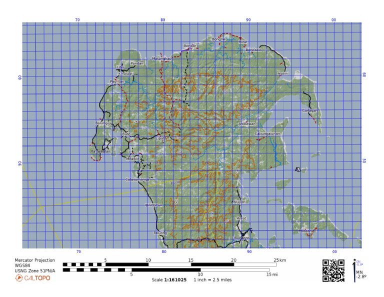 Panukulan Map With Gridlines | PDF