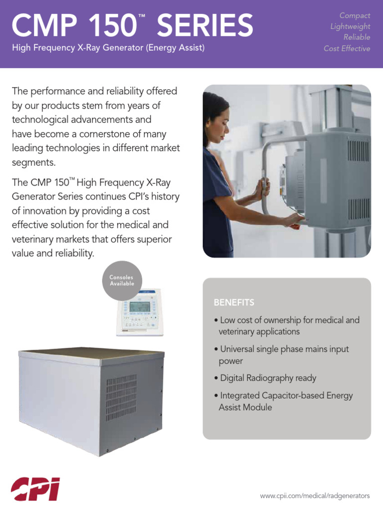 CMP 150 High Frequency X-Ray Generator | PDF | Radiography | X Ray