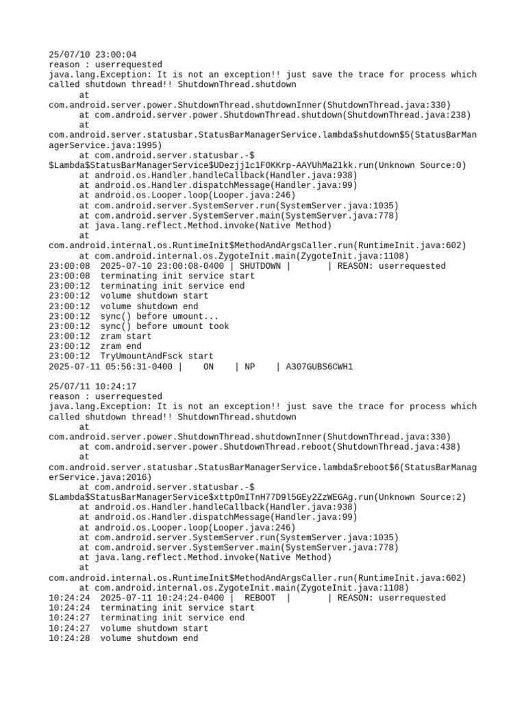 Android Shutdown Process Logs | PDF | Thin Clients | Embedded Linux ...