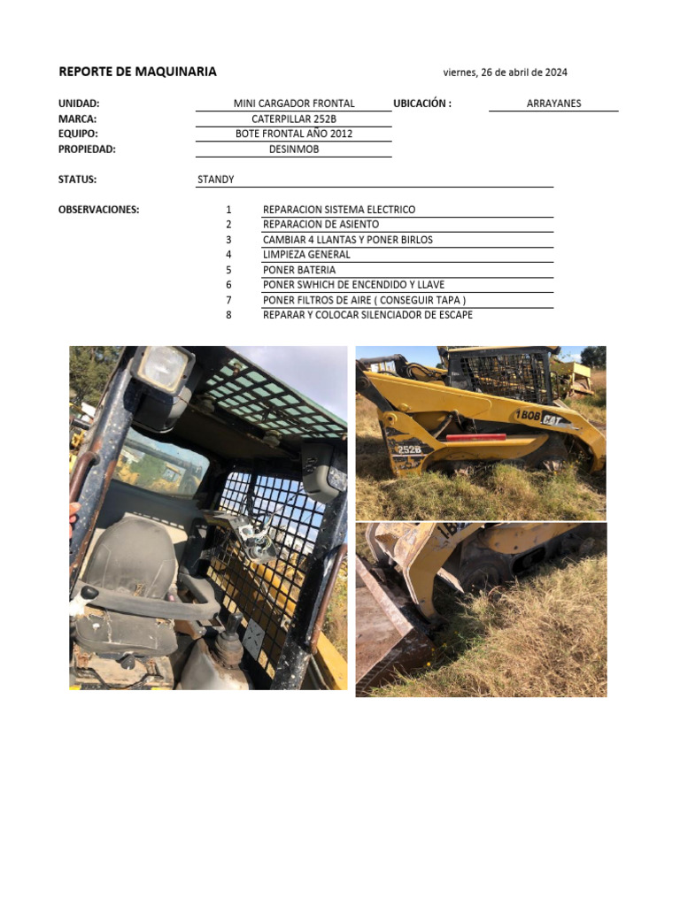 Ficha Cat 252 | PDF