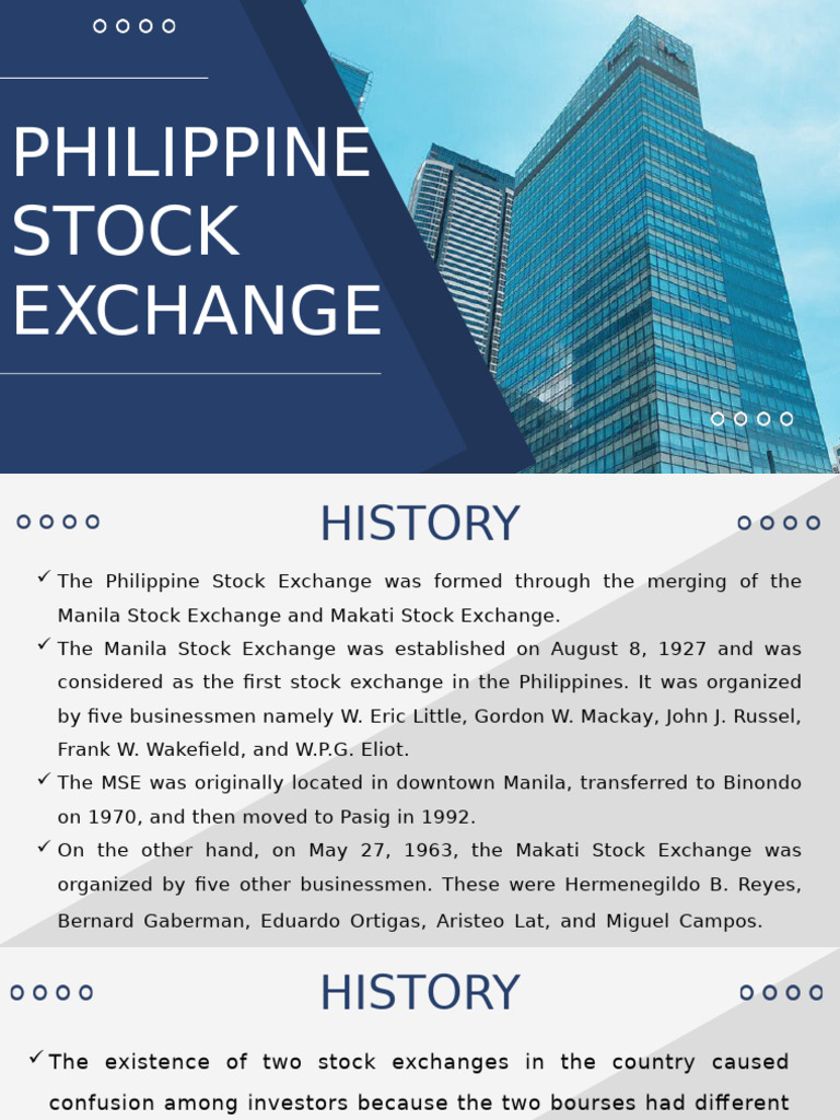 Philippine Stock Exchange History | PDF
