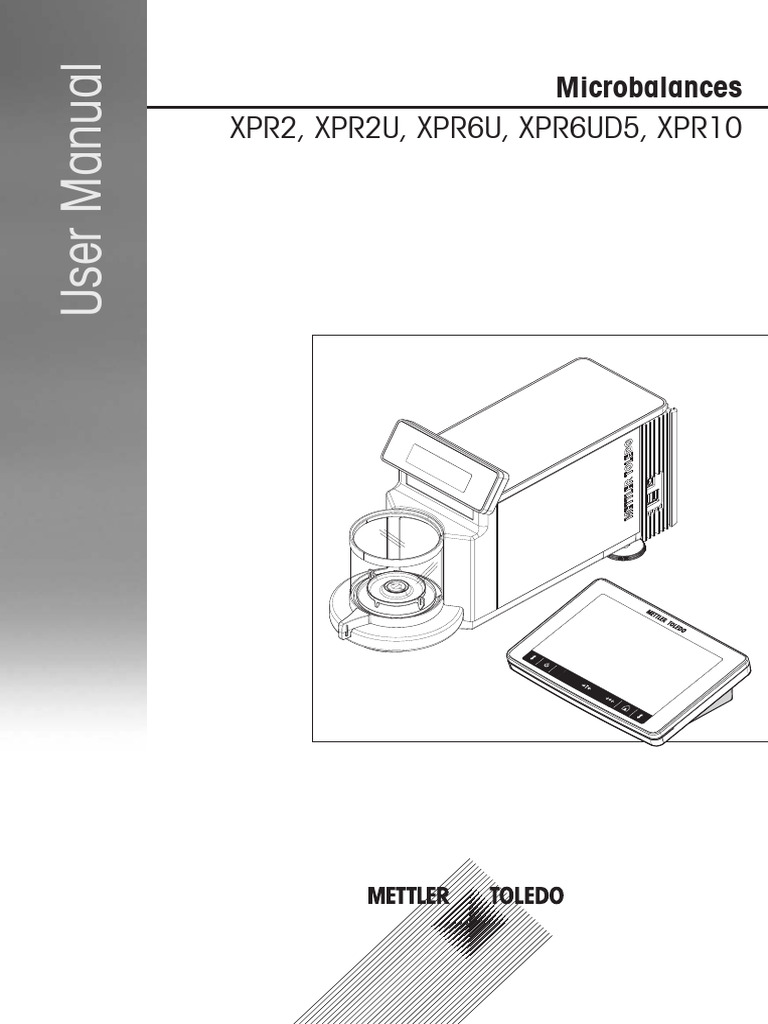 Mettler Toledo XPR Microbalance Manual | PDF | Power Supply | Mains ...