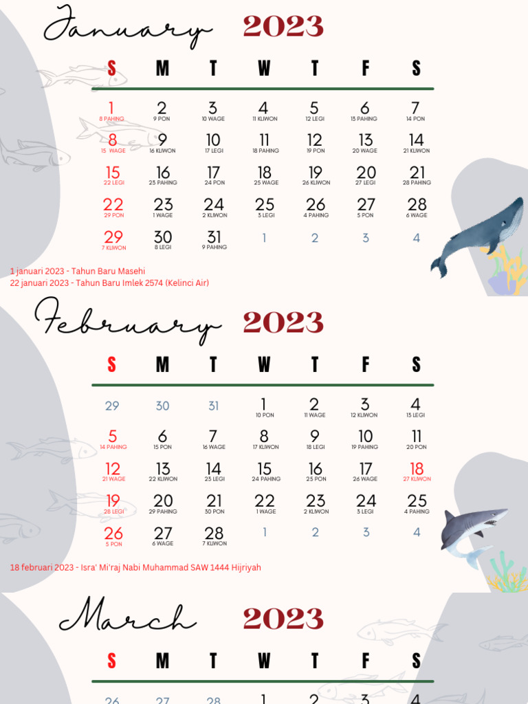 Kalender Jawa 2023 Lengkap | PDF | Java | Indonesia