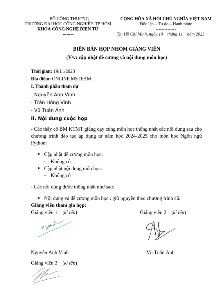 BB Hop Cap Nhat de Cuong Mon Hoc Python | PDF