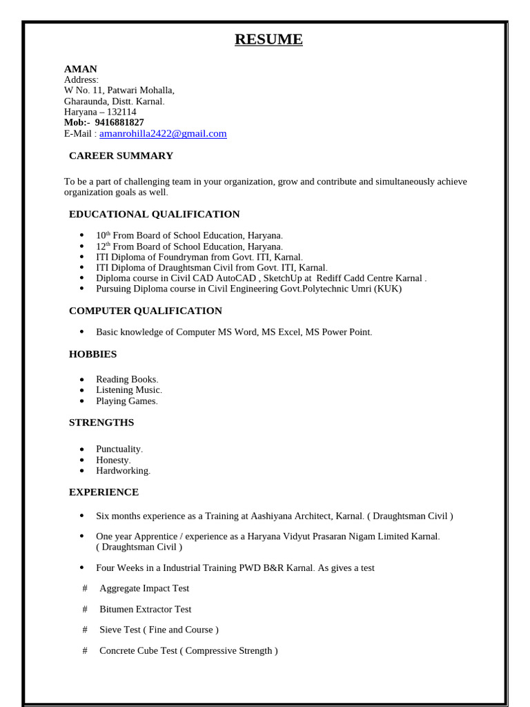 Aman Resume | PDF
