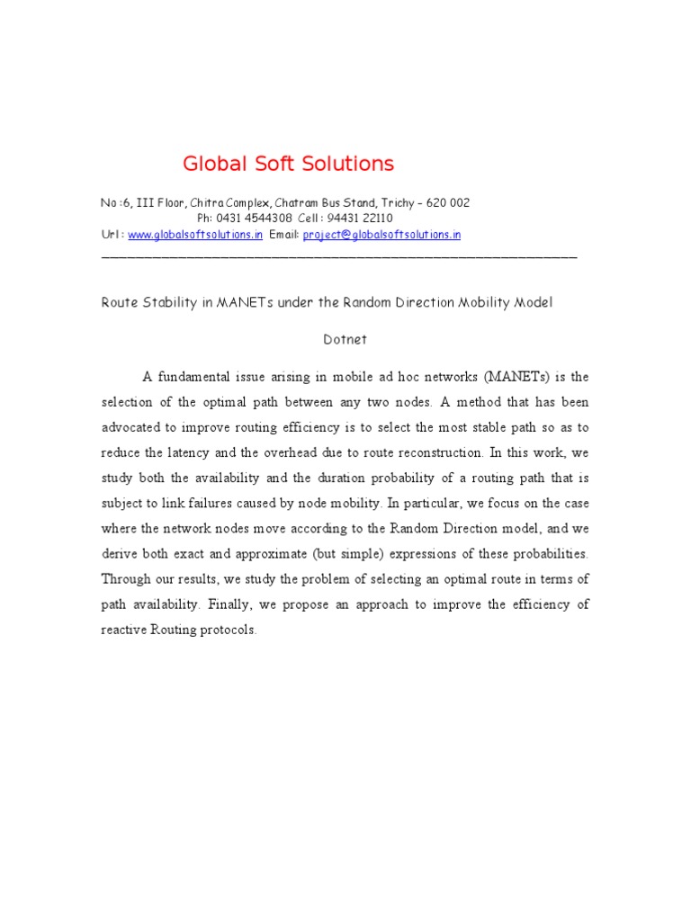 Global Soft Solutions | Download Free PDF | Network Congestion ...