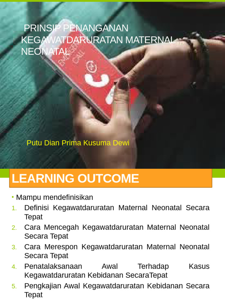 1 - Prinsip Penangana Gadar Maternal Neonatal | PDF