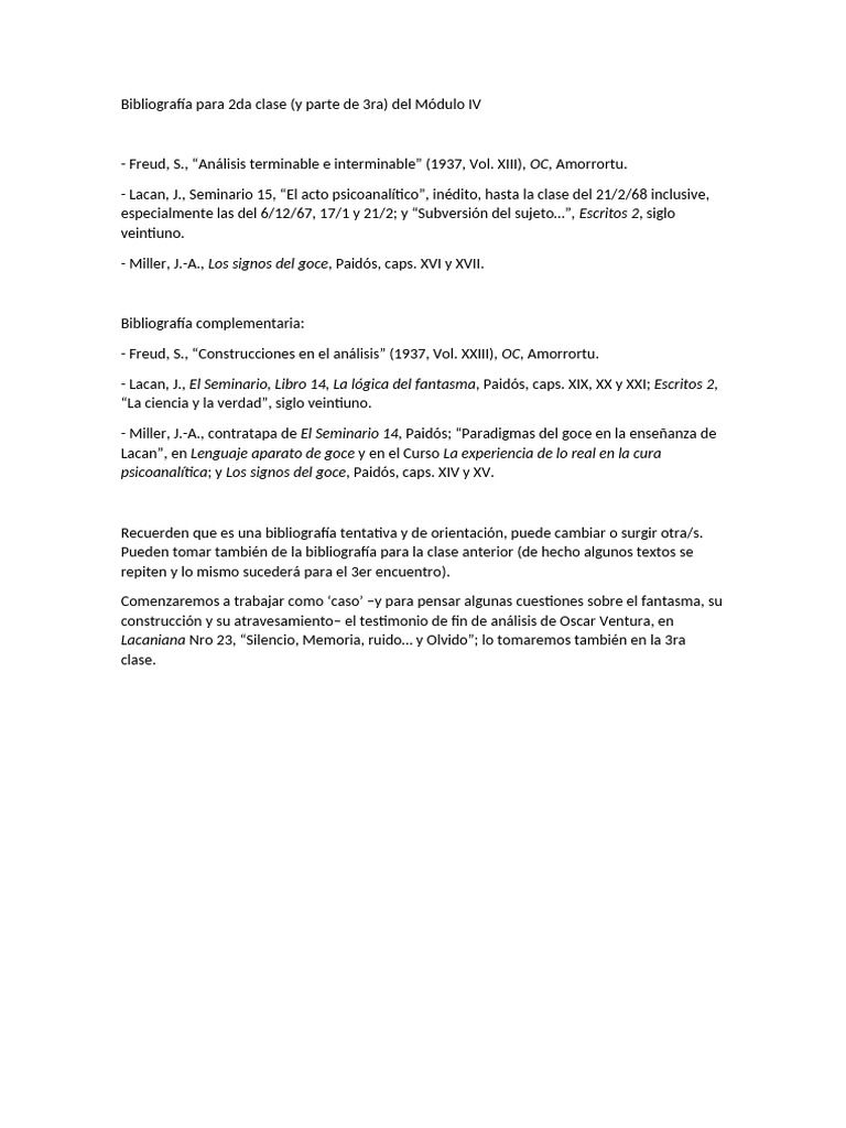 Bibliografía para 2da Clase | PDF