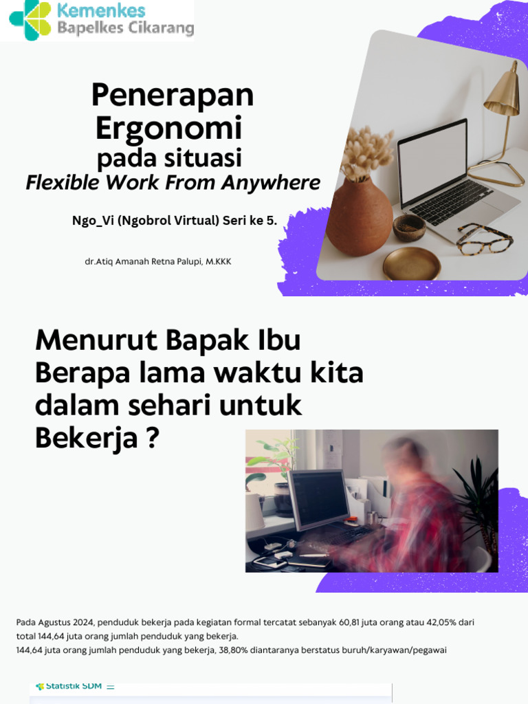 Penerapan Ergonomi Pada Situasi Flexible Work From Anywhere | PDF