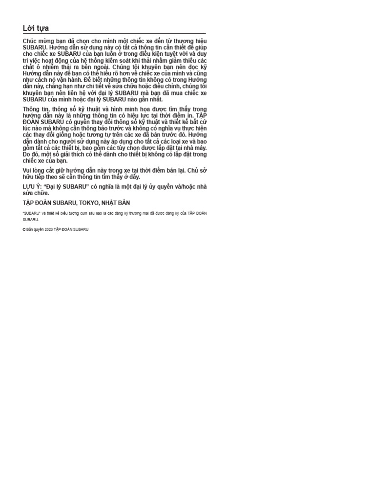 Crosstrek e-BOXER Vehicle Manual | PDF