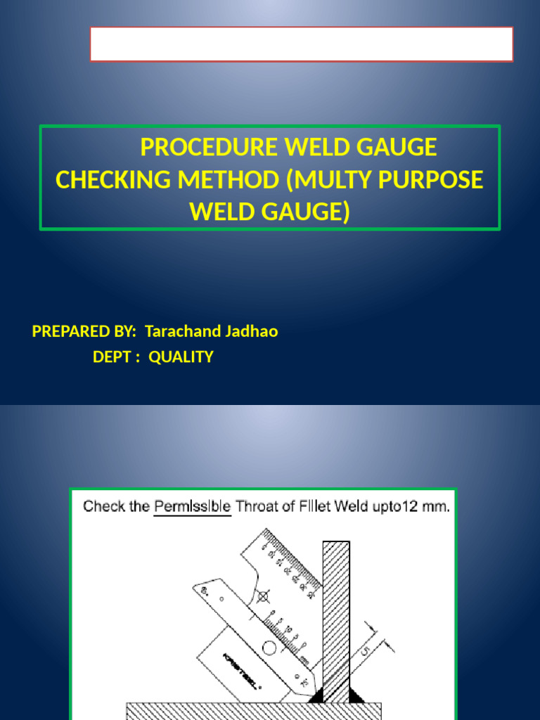 Weld Checking Presentation1 | PDF