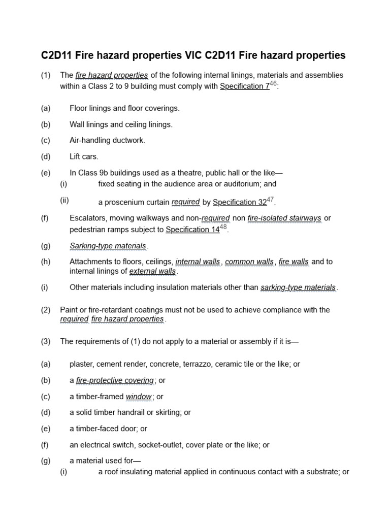 NCC C2D11 Fire Hazard Compliance | PDF | Wall | Architectural Design