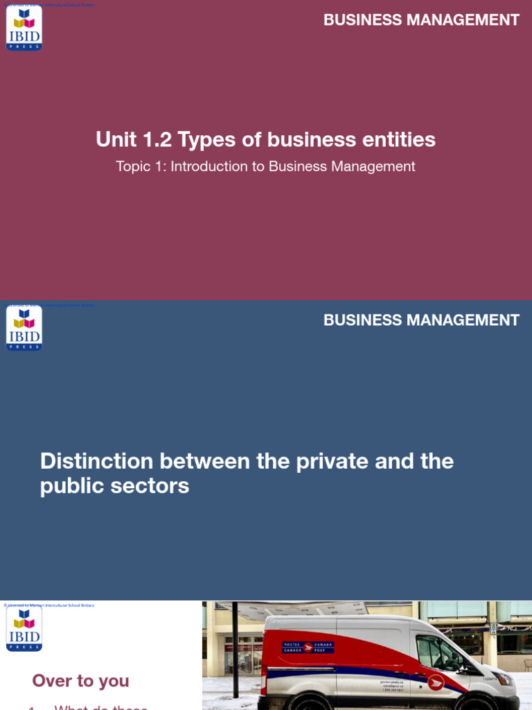 Unit 1 - 1.2 Types of Business Entities | PDF | Partnership | Non ...