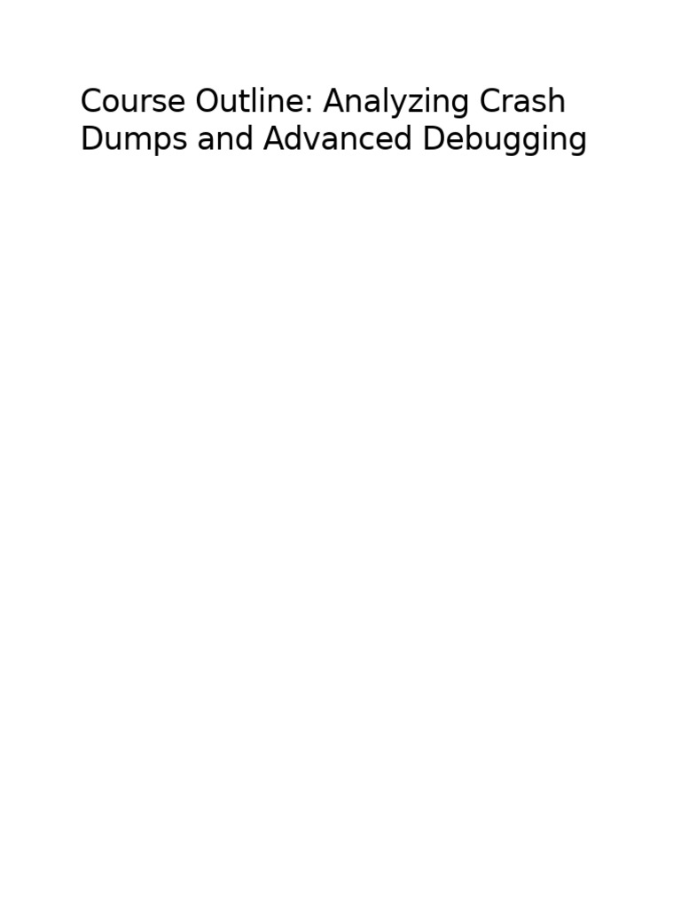C++ Debugging Topics To Be Covered | PDF | Kernel (Operating System) | Debugging