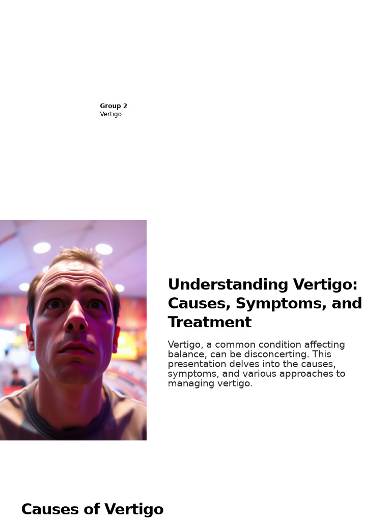 Understanding Vertigo Causes Symptoms and Treatment | PDF | Vertigo | Nervous System