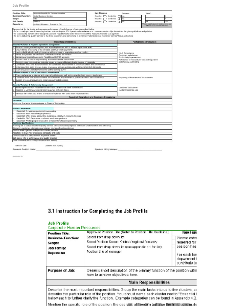JCI - JD - Sr. Process Associates Procure To Pay - Invoice Processing ...