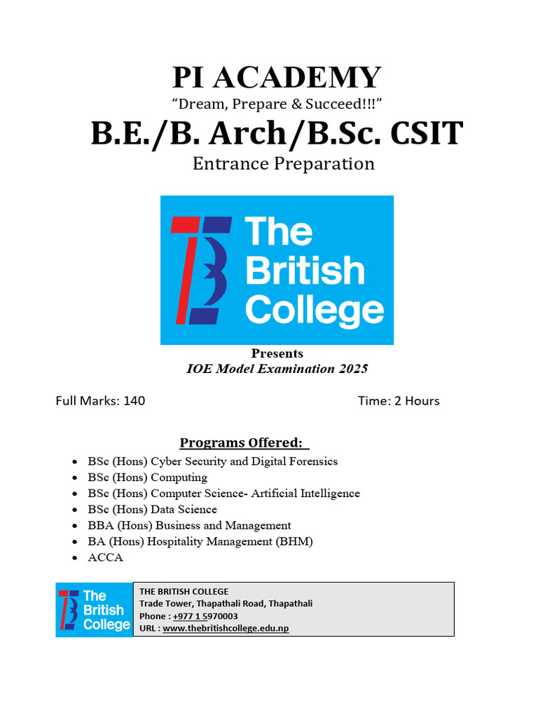 BSc CSIT Mathematics II Exam 2079 | PDF | Gases | Physical Phenomena