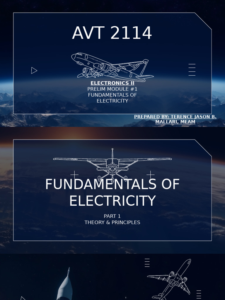 Avt 2114 Prelim Module 1 | PDF | Atoms | Electric Current