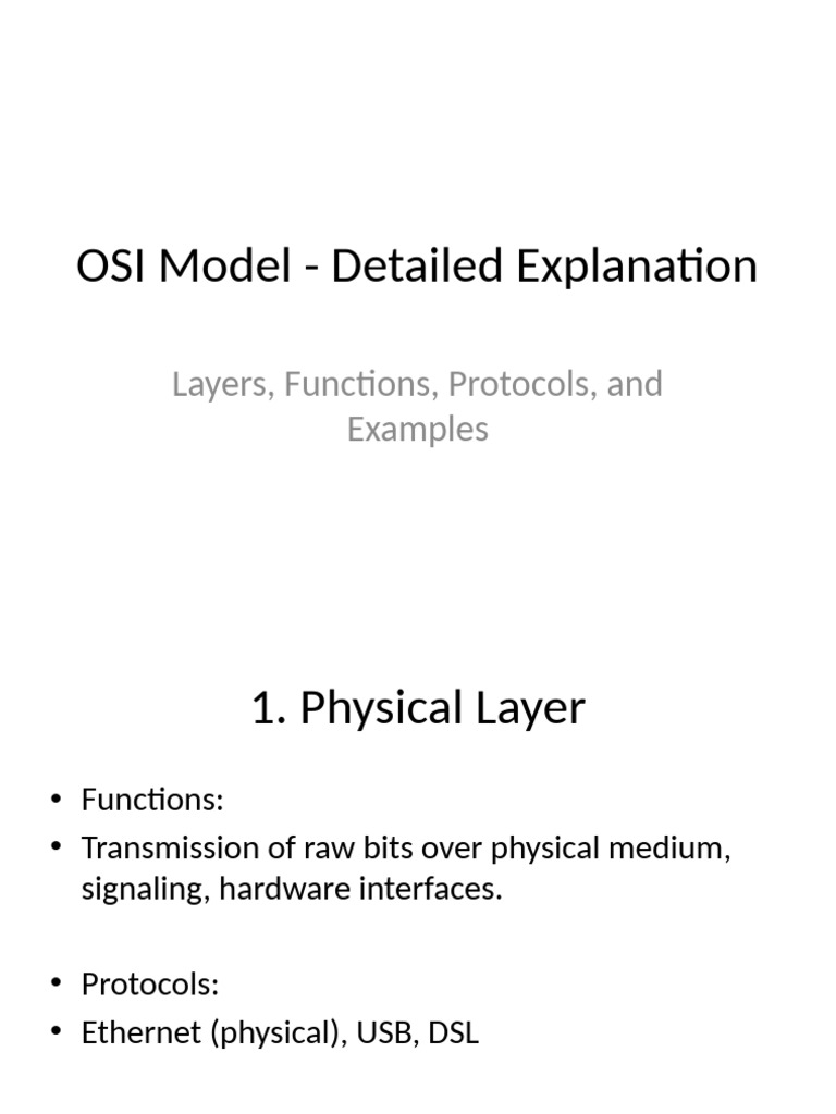 OSI Model Detailed | PDF