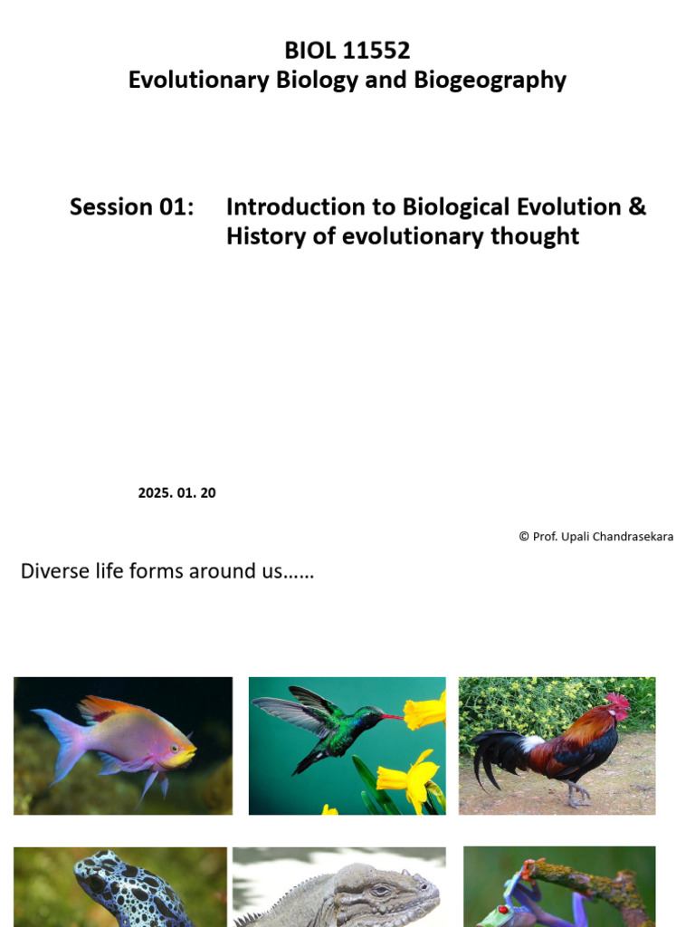 Biology Evolutionary Biologybiogeography | PDF | Evolution | Science