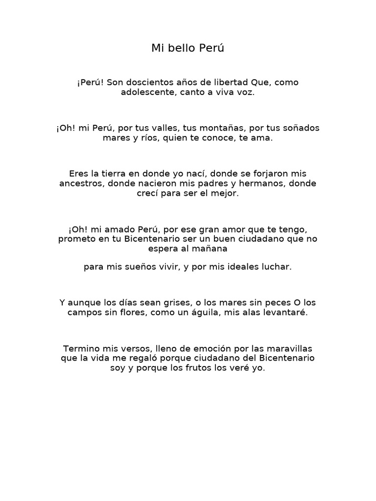 Mi Bello Perú | PDF
