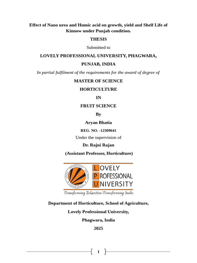 Thesis Copy 5 | PDF | Citrus | Fertilizer