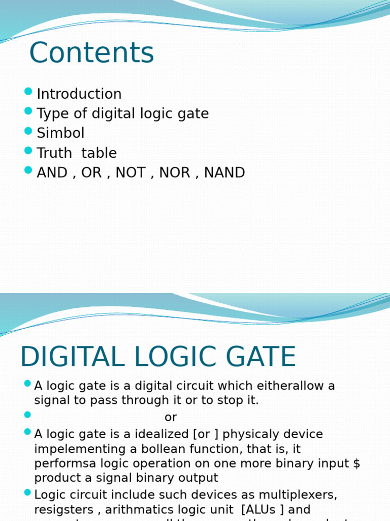 Digital Logic Gate Presentation | PDF