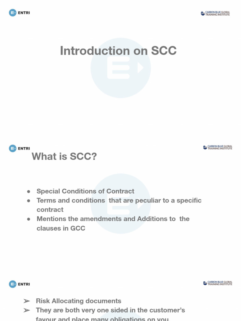 Understanding Special Conditions of Contract | PDF