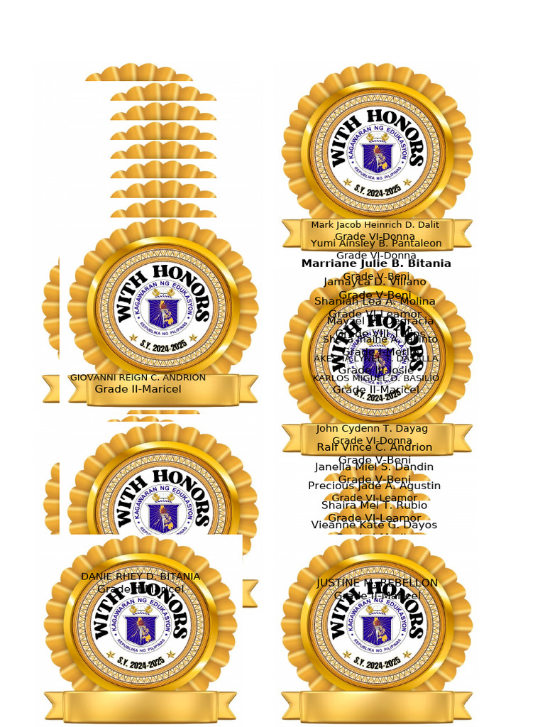 With Honors All Grade Level | PDF