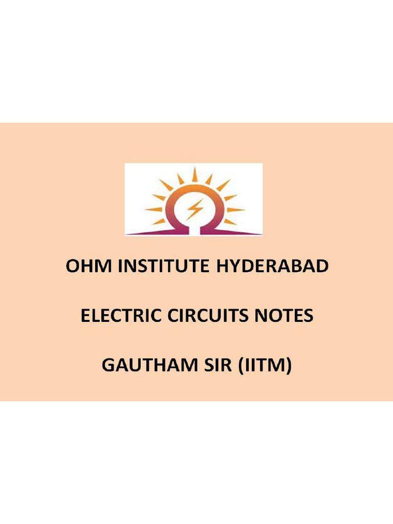 Ohm Electric Circuit Notes | PDF
